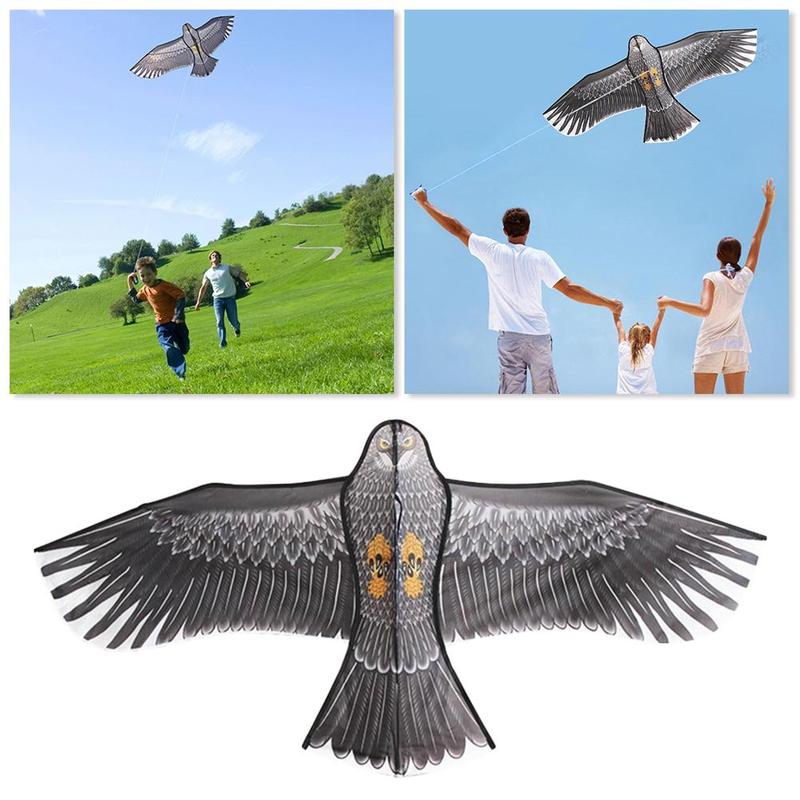 Outdoor Black Eagle Kite with 30 Meter Single Line... – Grandado