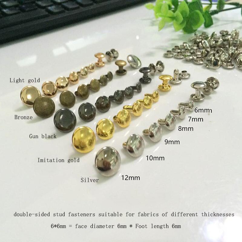 100 Pcs / Set Diameter 6MM Light Gold Buttons Scre... – Vicedeal