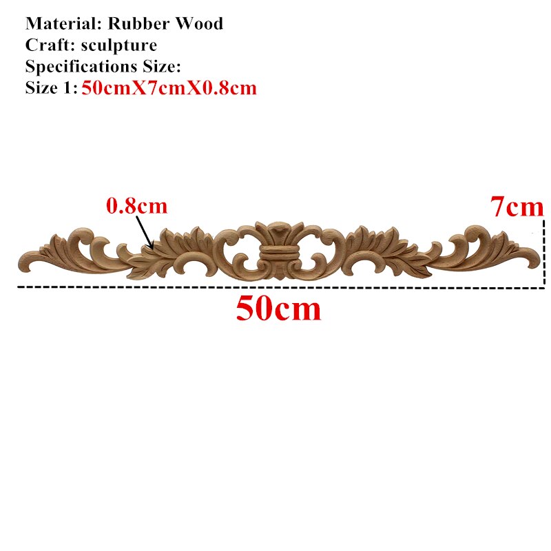 VZLX Floral Wood Carved Decal Corner Appliques Fra... – Grandado