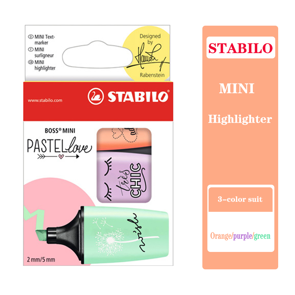 Kawaii Mini STABILO BOSS Highlighter Pen Set Macar... – Grandado