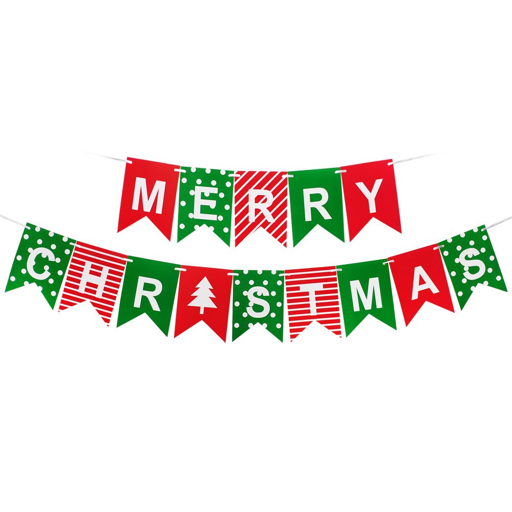 Christmas Banners Paper Garland Christmas Decorati... – Grandado