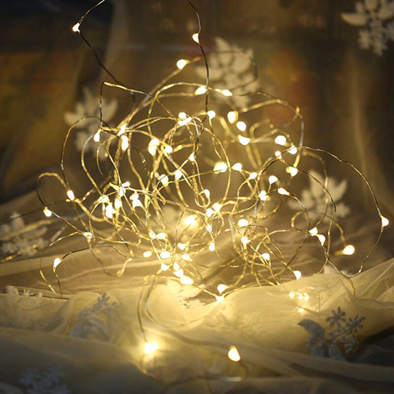 2M 3M 5M LED Silve Wire String Lights Starry Beads... – Grandado
