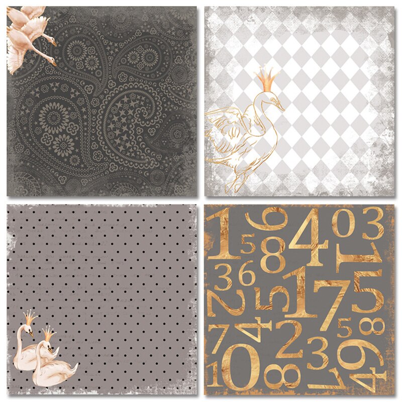 24Pcs/Lot Golden Numbers Retro Material Papers DIY... – Grandado