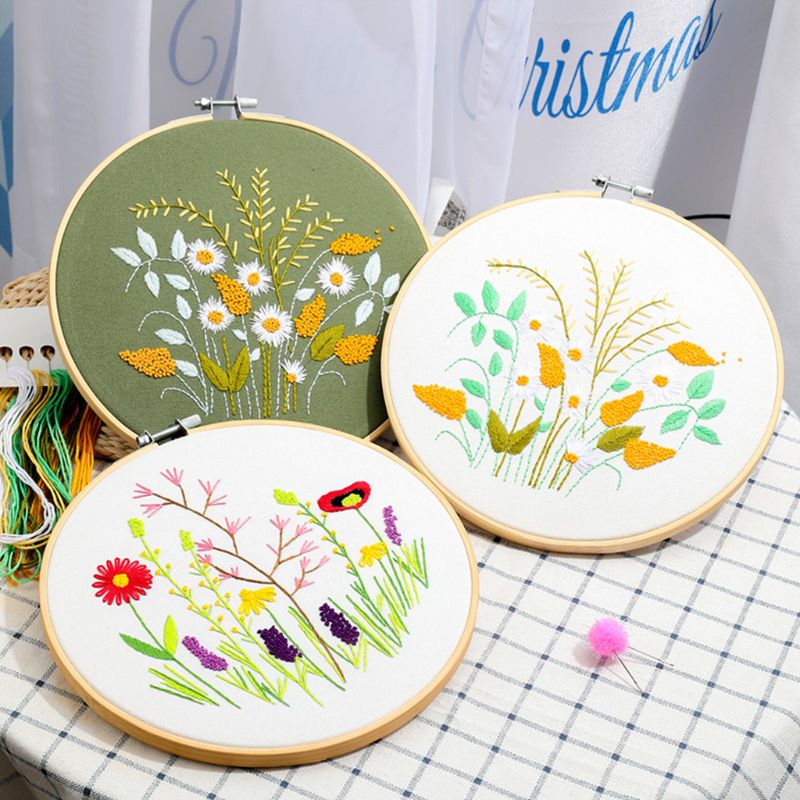 3 Sets Embroidery Starter Kit Cross Stitch Clothes... – Grandado