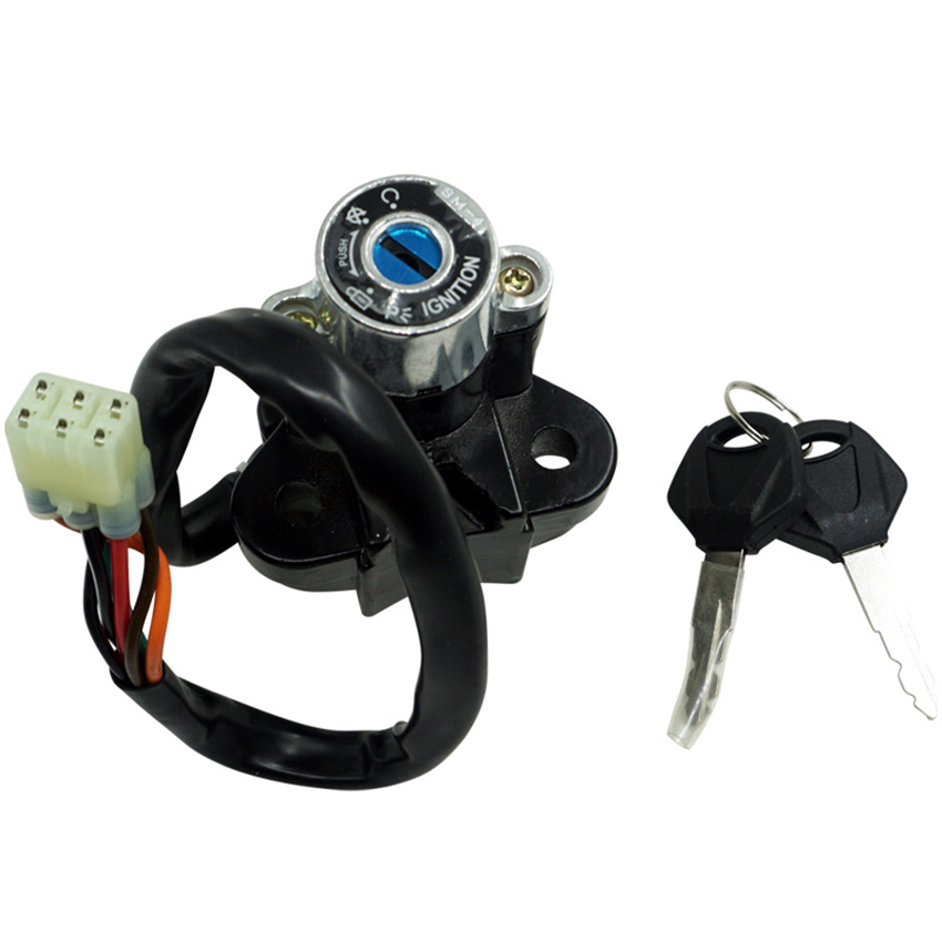 Motorcycle Ignition Switch Lock Assembly 6-Pin wit... – Grandado