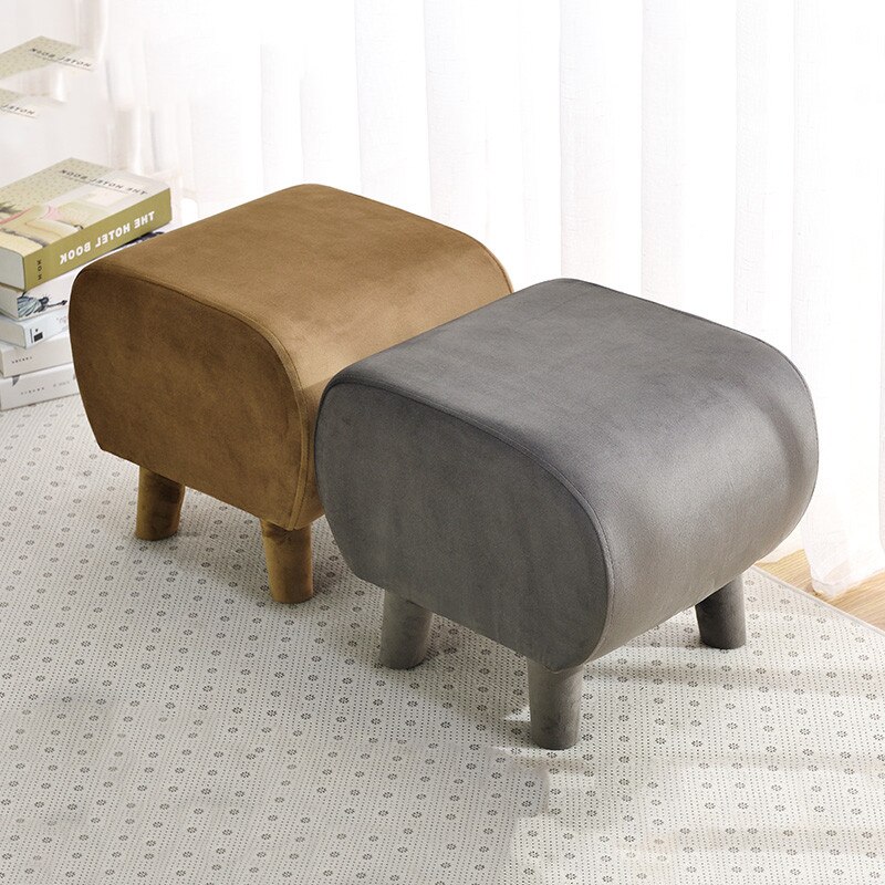 Modern Luxury Upholstered Footstool Round Pouffe S... – Vicedeal