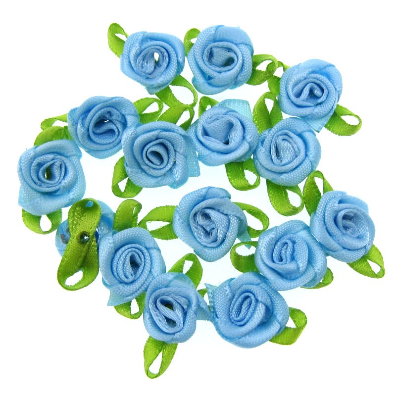 50Pcs Rose Flower Satin Leaf Lint Loop Bloemen App... – Vicedeal