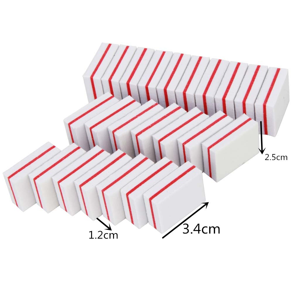 20Pcs/lot Nail File Sanding Block 100/180 Grit Whi... – Grandado