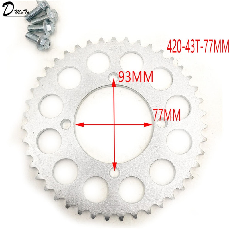 420 Chain achter sprocket37 41 43T 76mm center gat... – Vicedeal