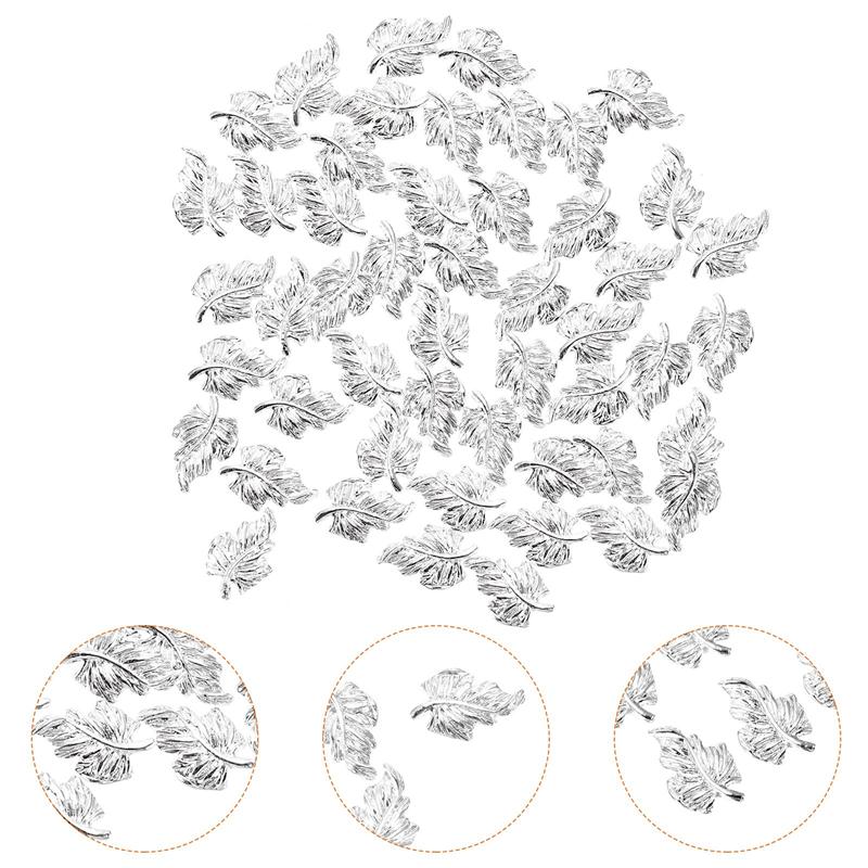 100Pcs Kleine Bladvorm Nail Art Charmes Nagel Sier... – Grandado