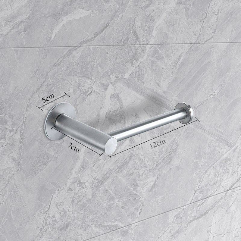 Rvs Wc Papierrolhouder Zwart Zilver Zelfklevende T... – Grandado