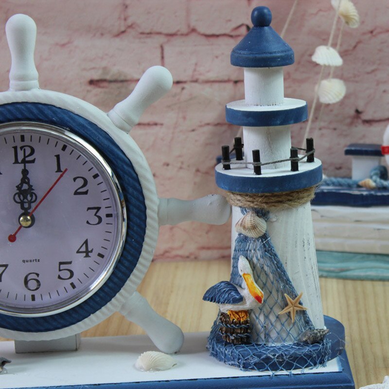 Mediterráneo faro reloj campana dormitorio adornos... – Grandado