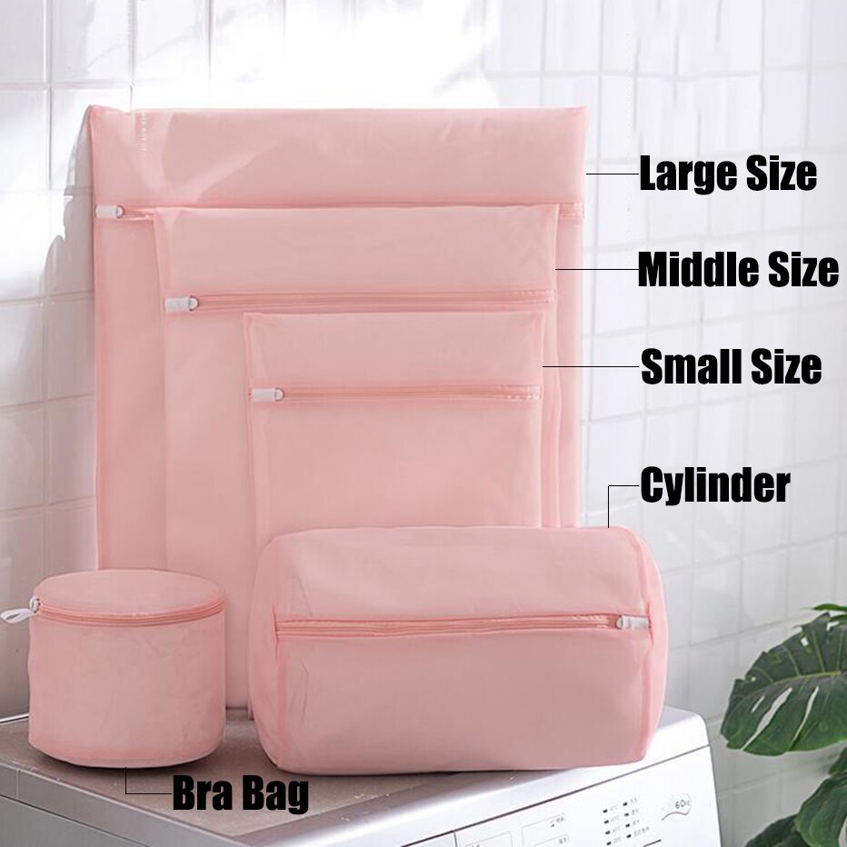 Pink Laundry Bag Washing Machine Bra Clothes Under... – Grandado
