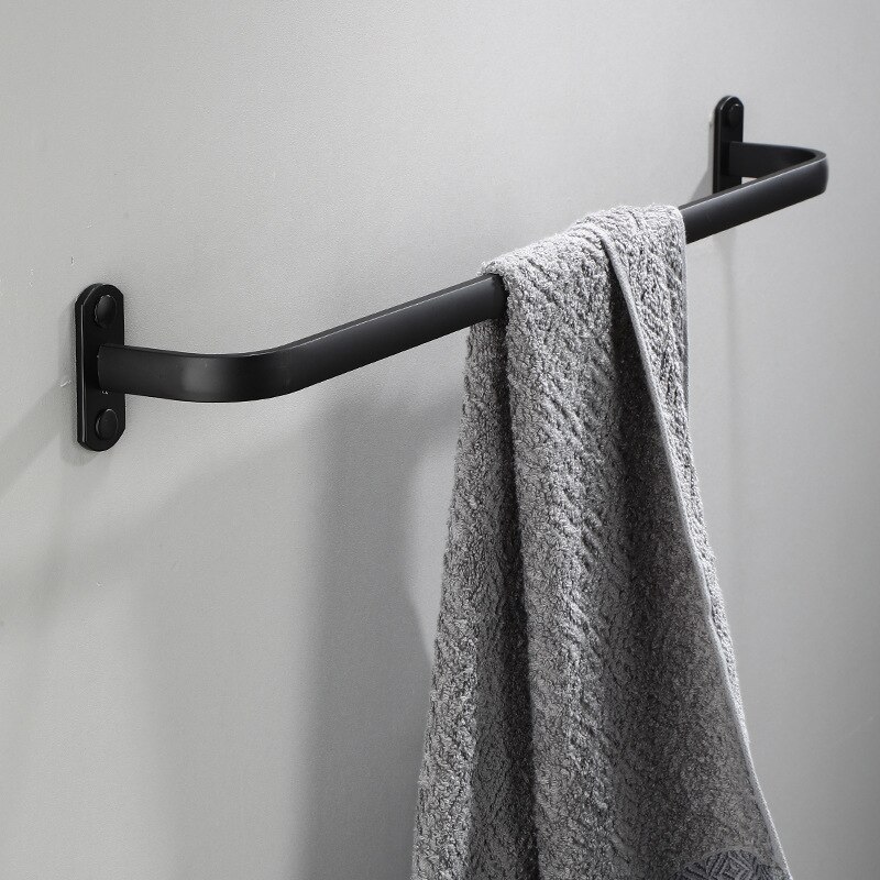 Black toilet towel rack single pole space aluminum... – Vicedeal