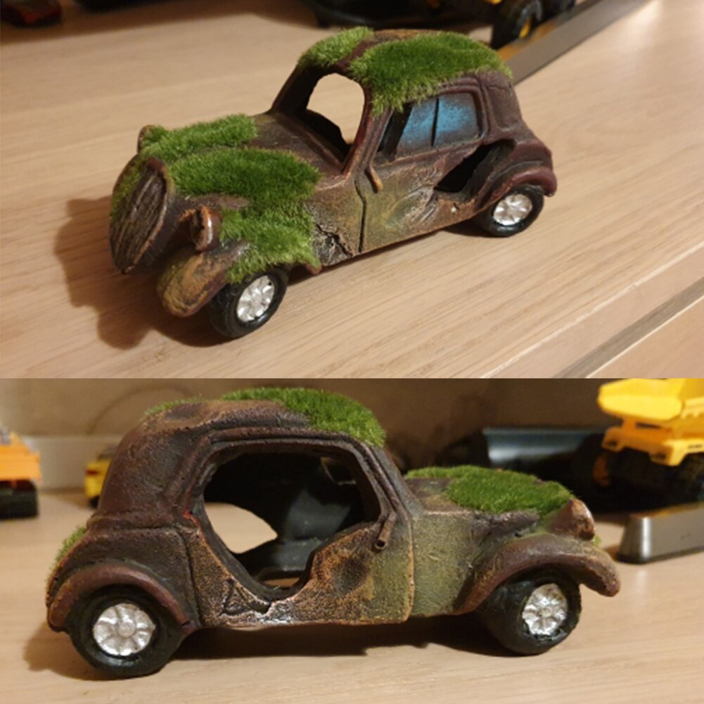 Moss Vintage Old Car Aquarium Decoration Fish Tank... – Grandado