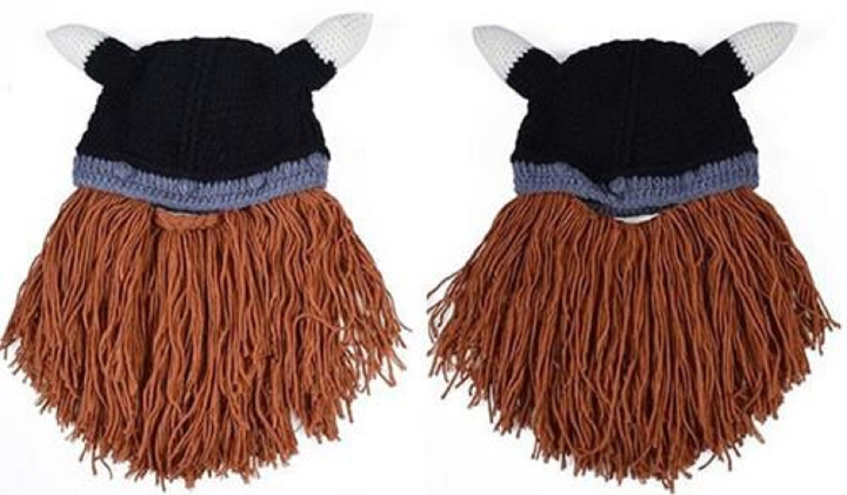 Funny Crazy Halloween Cosplay Men Knit Viking Bear... – Grandado