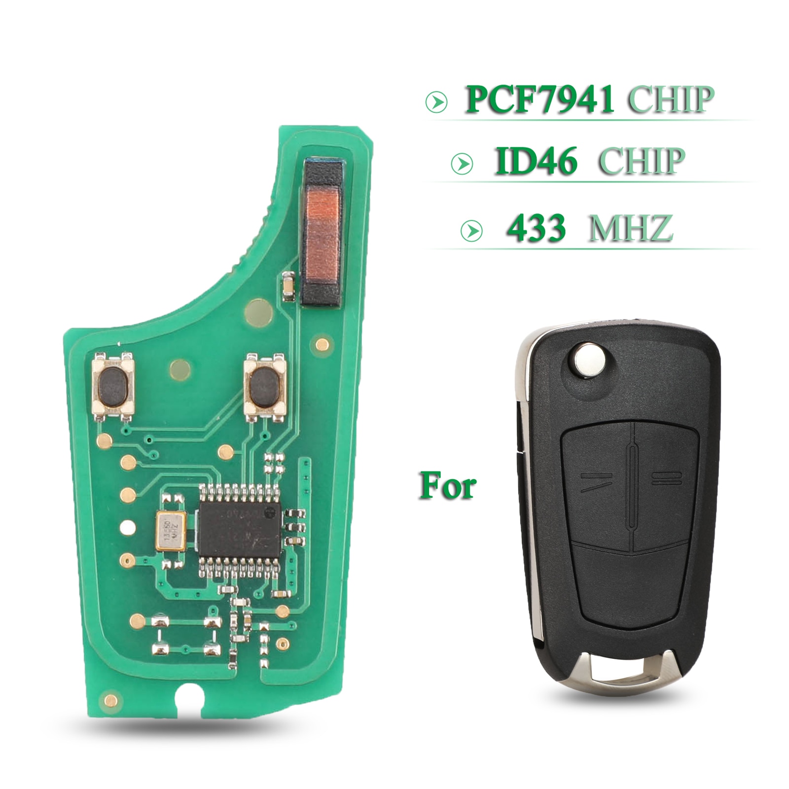 Bilchave 2 Knoppen 433Mhz Afstandsbediening Autosl... – Grandado