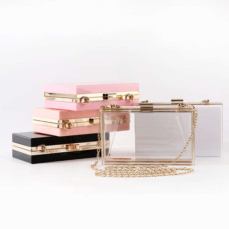 Woman Chain Shoulder Bag Luxury Transparent Rectan... – Vicedeal