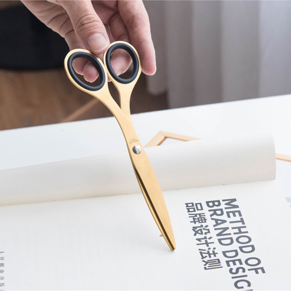 Golden Brass School Scissors Minimalist Office Hou... – Grandado