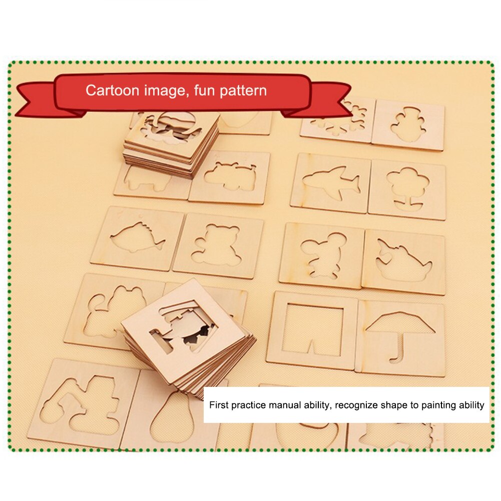 100pcs Baby Drawing Toys Painting Stencil Template... – Grandado
