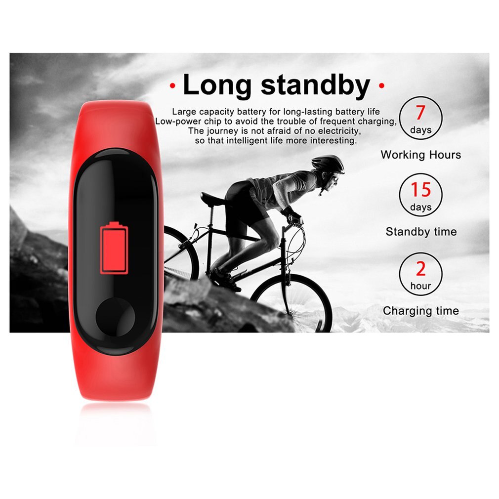 Waterproof Pedometer M3 Smart Bracelet Message Rem... – Grandado