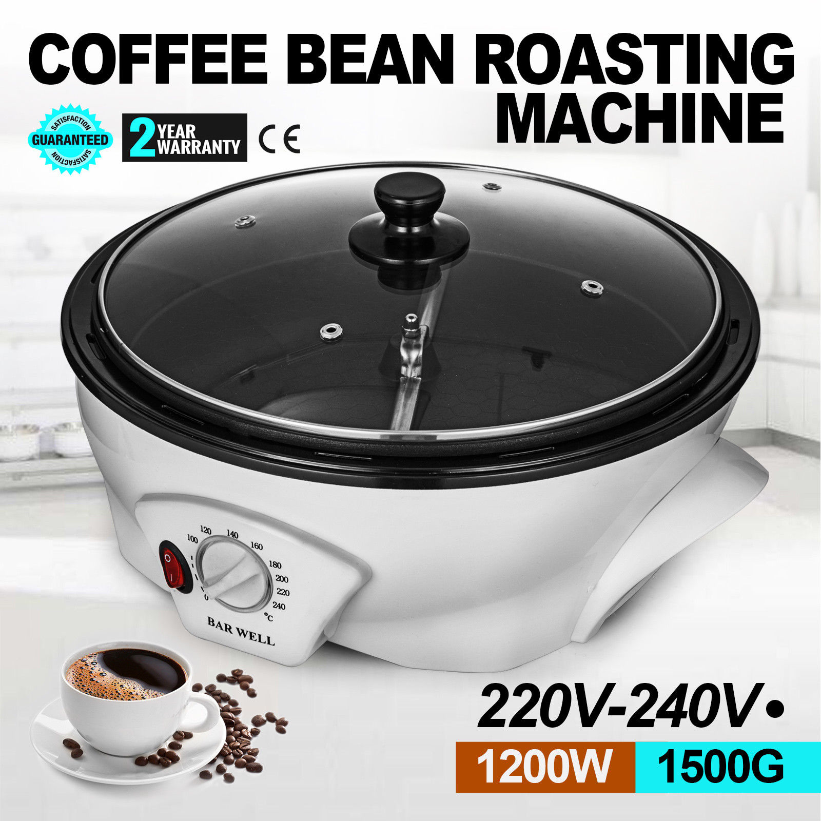 1200W Coffee Bean Roasting Machine Commercial Hous... – Vicedeal