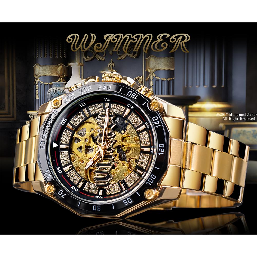 Winner Men Steampunk Golden Open Work Transparent ... – Grandado