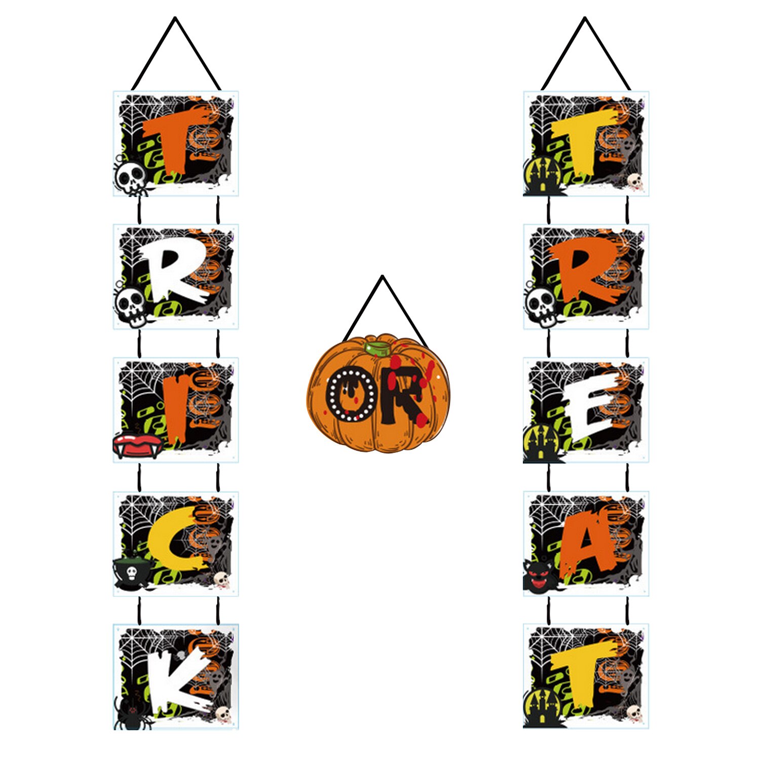 Halloween Trick or Treat Door Signs Kit Door Hange... – Grandado