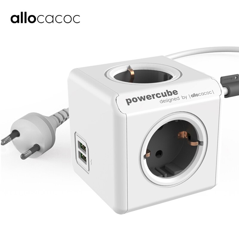 Allocacoc PowerCube Extended Power Buchse DE Steck... – Grandado