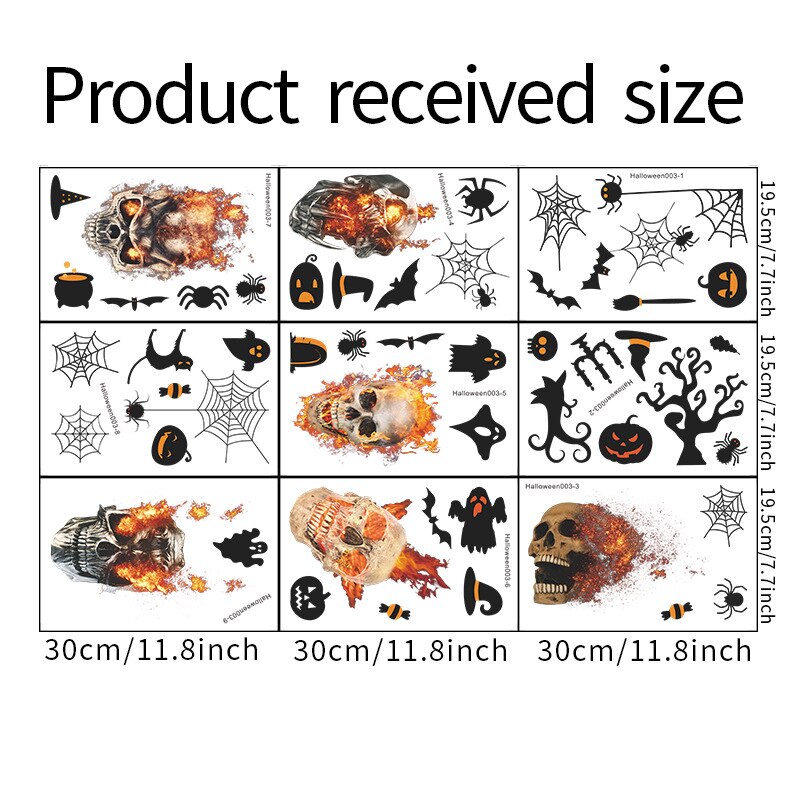 Skull Flame Bat Halloween Party Atmosphere Wallpap... – Grandado