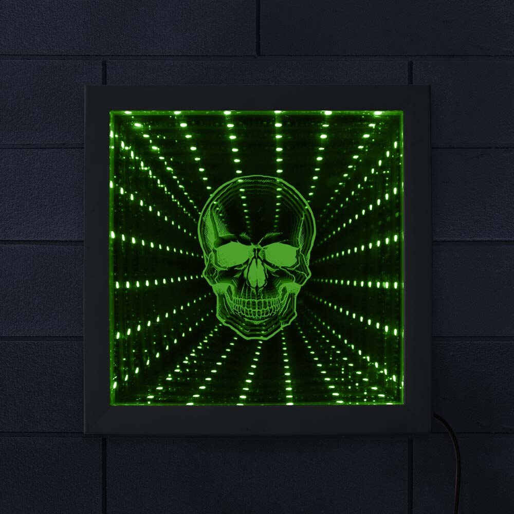 Skull Head LED Infinity Mirror Color Changing LED ... – Grandado