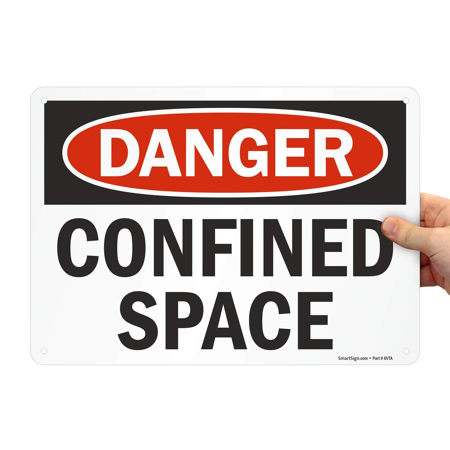 SmartSign"Danger Confined Space" Sign |8... – Grandado
