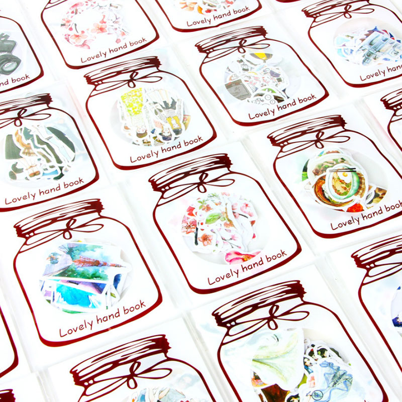 44 stks/zak Roze bloem lijm papier sticker kindere... – Vicedeal