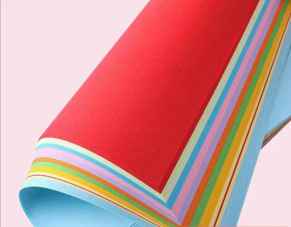 Color cardboard 10 color square origami paper cut ... – Vicedeal