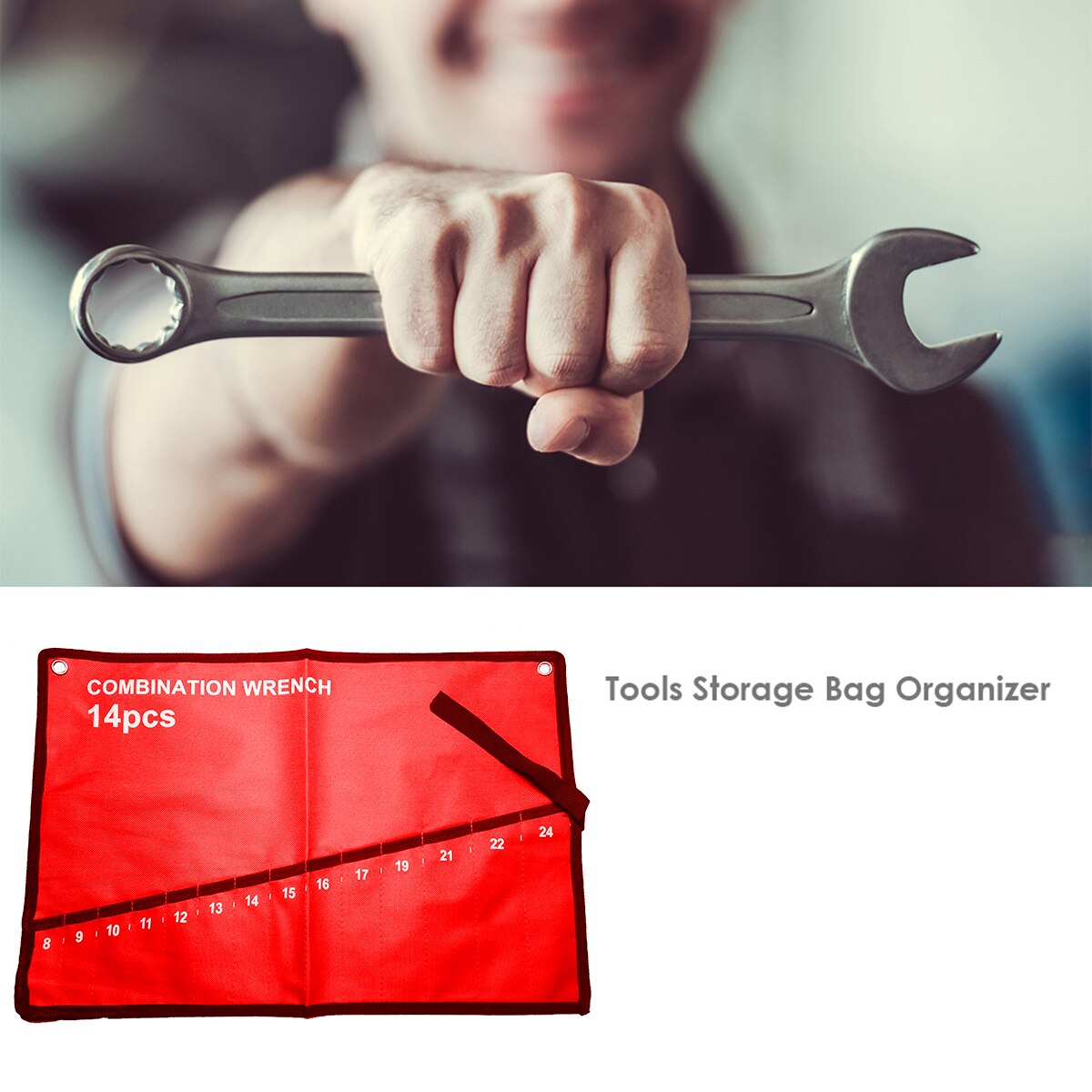Multi-Pocket Roll Up Tools Storage Bag Spanner Pli... – Vicedeal