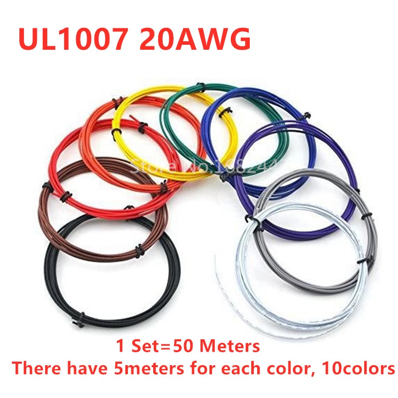 10 colors 50M UL1007 20AWG wire electronic cable j... – Vicedeal