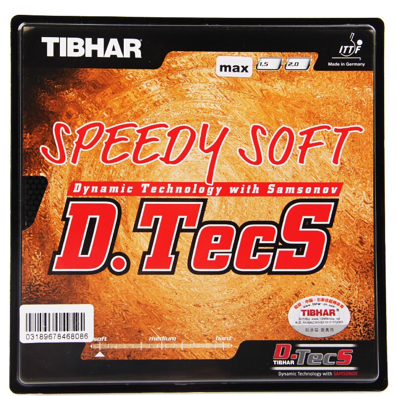TIBHAR SPEEDY SOFT D.TECS short pips with sponge t... – Grandado