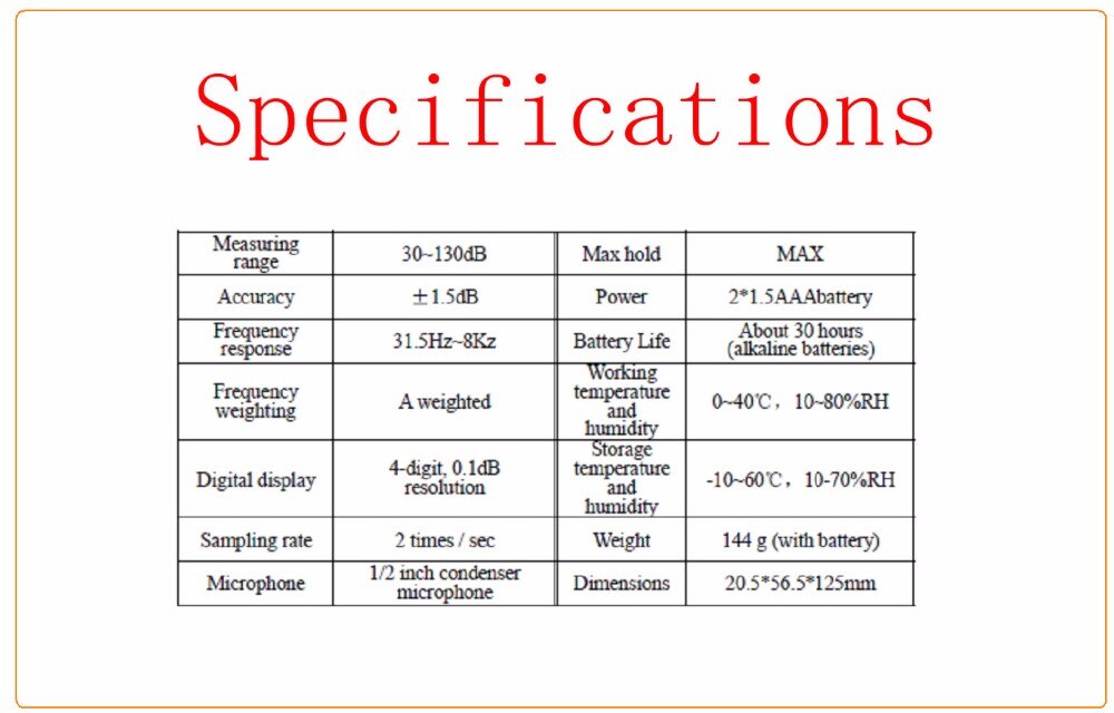 Medidor de nivel de sonido HoldPeak HP-882C, proba... – Grandado