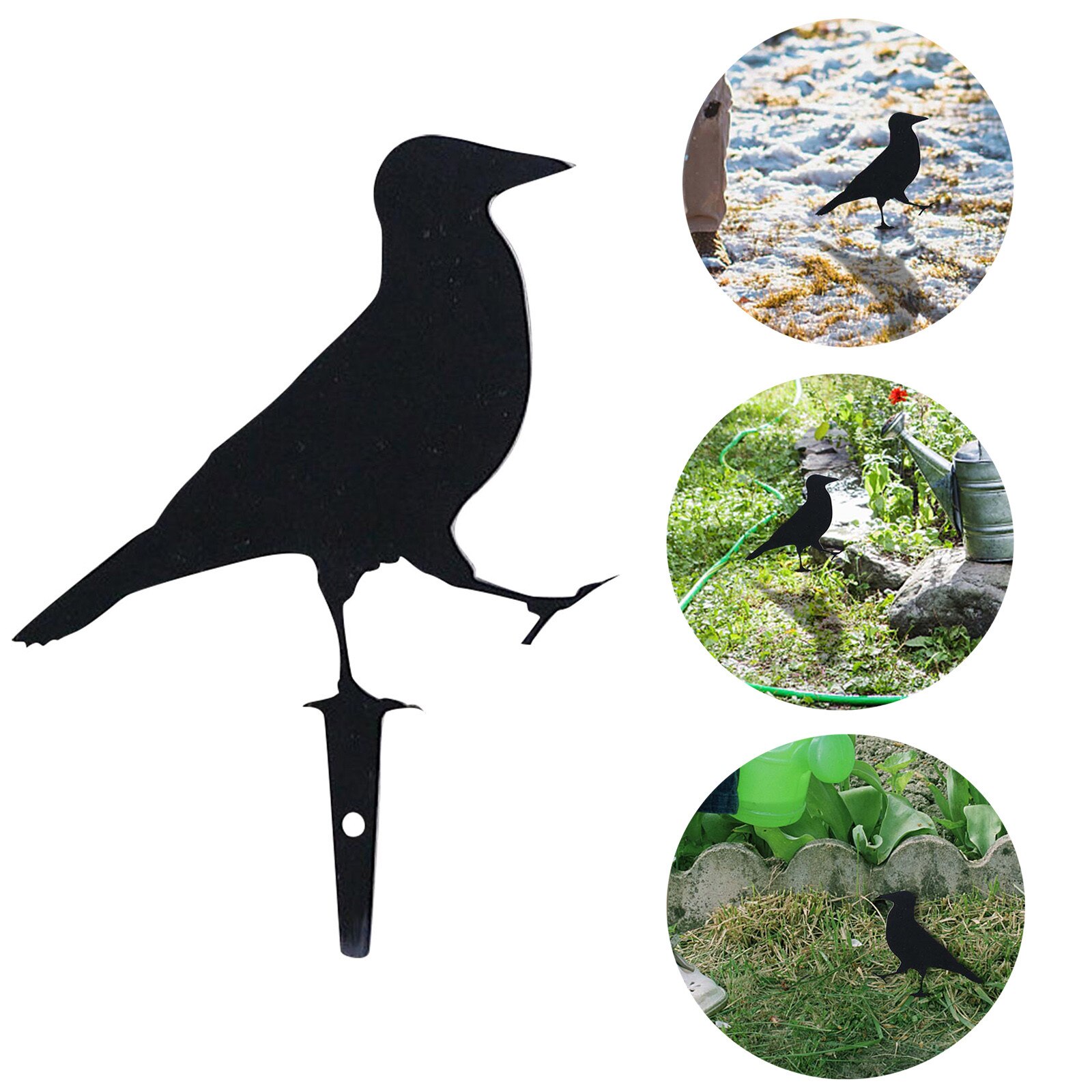 Corbeau en métal pour décoration artistique de jar... – Grandado