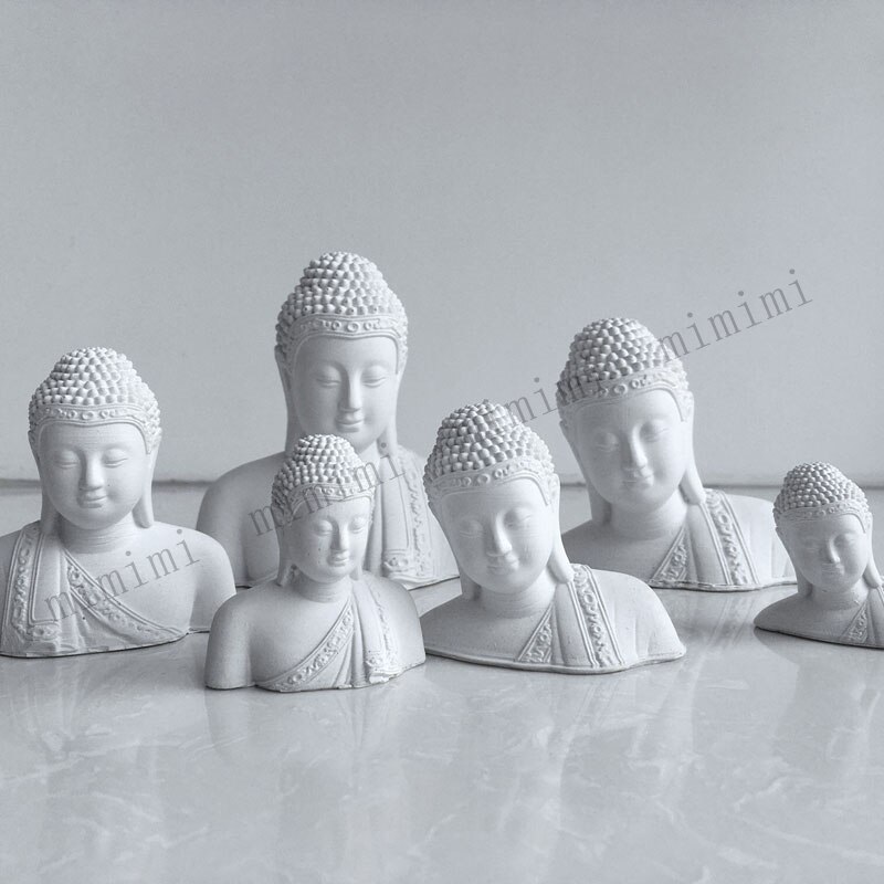 DIY Chinese Zen Decoration Cement Buddha Statue Si... – Grandado