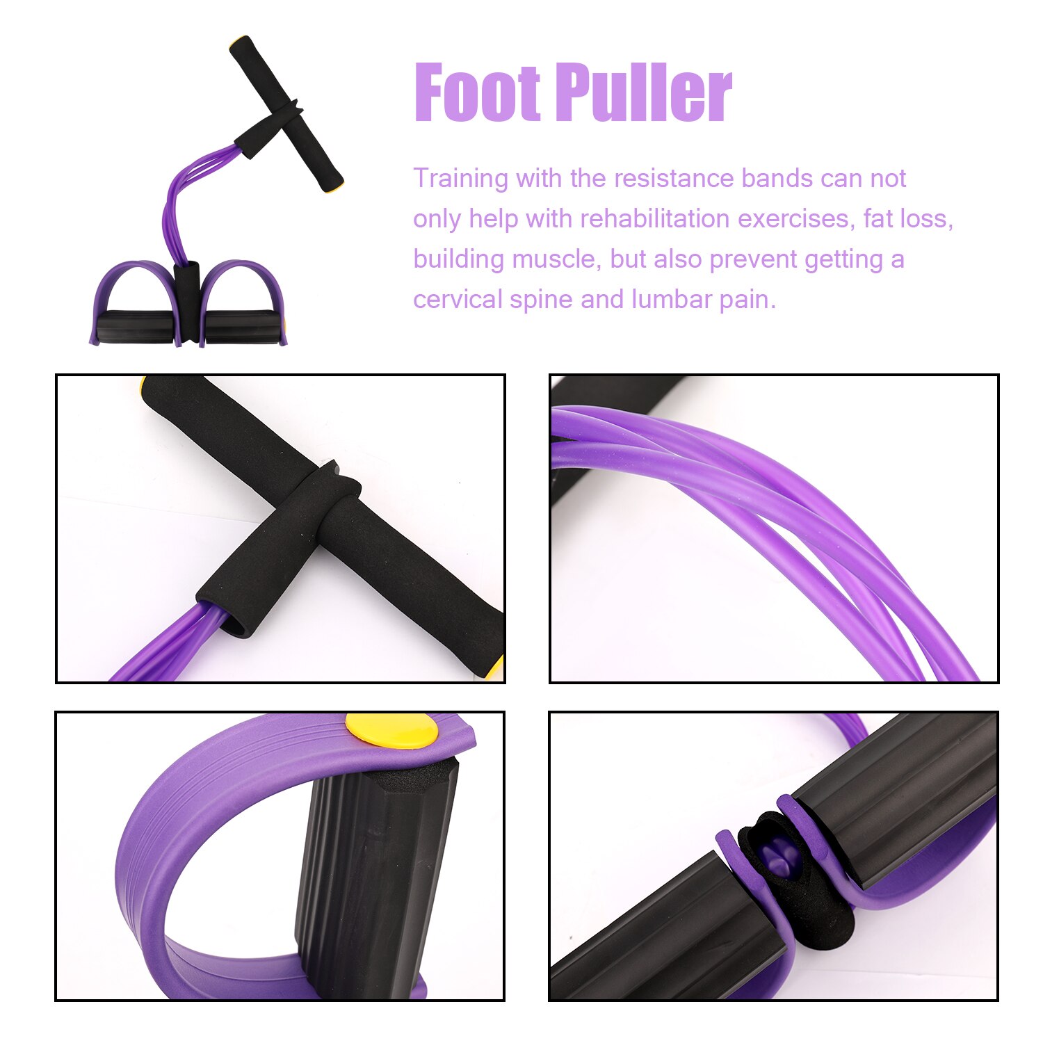 Gym Fitness Equipment Four Tube Home Rope Pedal Ex... – Grandado