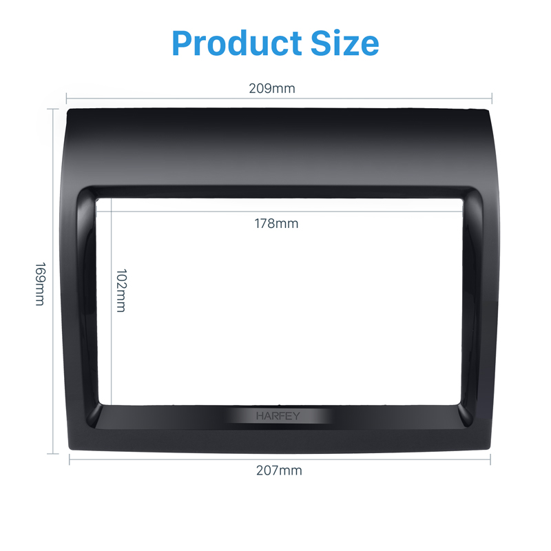 Harfey Auto 2Din GPS Fascia Abdeckung Rahmen Panel... – Vicedeal