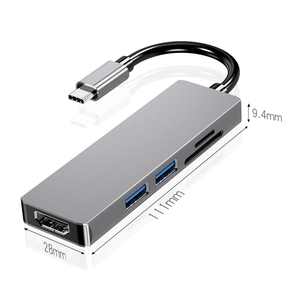 5 In 1 Usb Type-C Hub Aluminiumlegering 4K Hdmi US... – Vicedeal