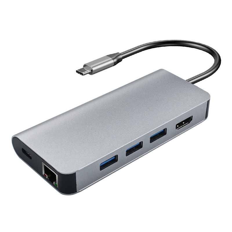 USB C Hub 8 In 1 Type C Hub With RJ45 Gigabit Ethe... – Vicedeal