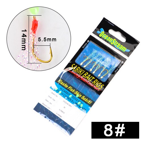 3 packs Luminous Barbed sabiki sea fishing lures r... – Vicedeal