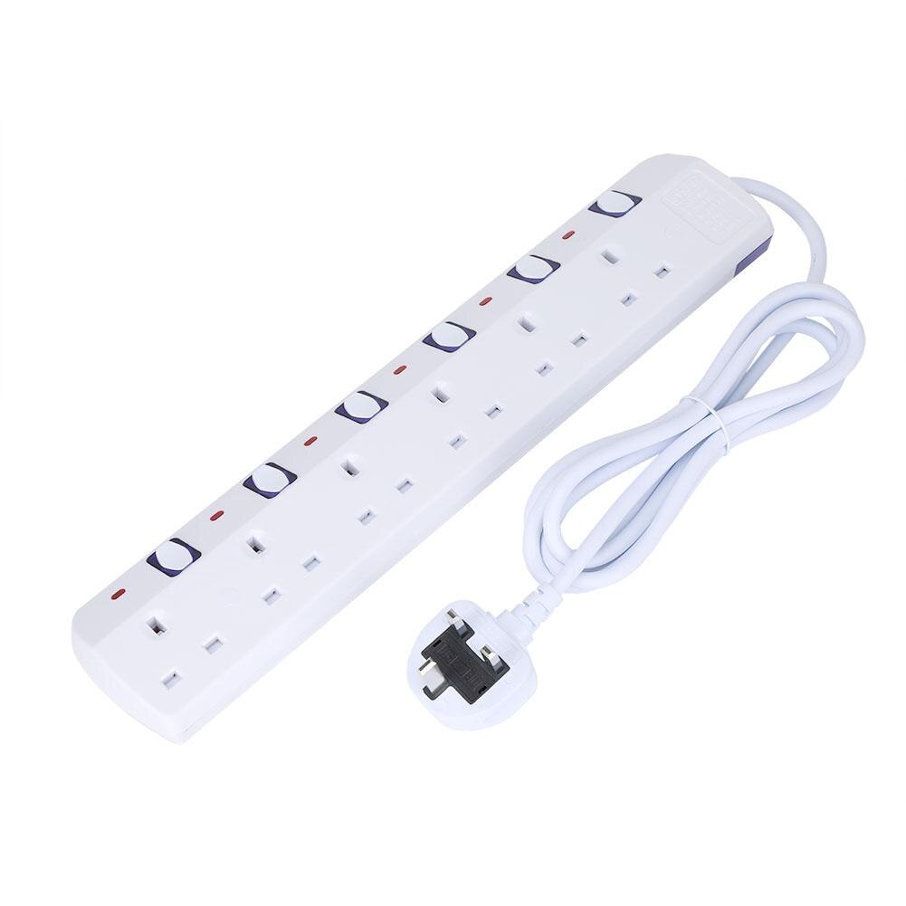 6 Outlets Uk Plug Power Socket Multifunction Adapt Vicedeal