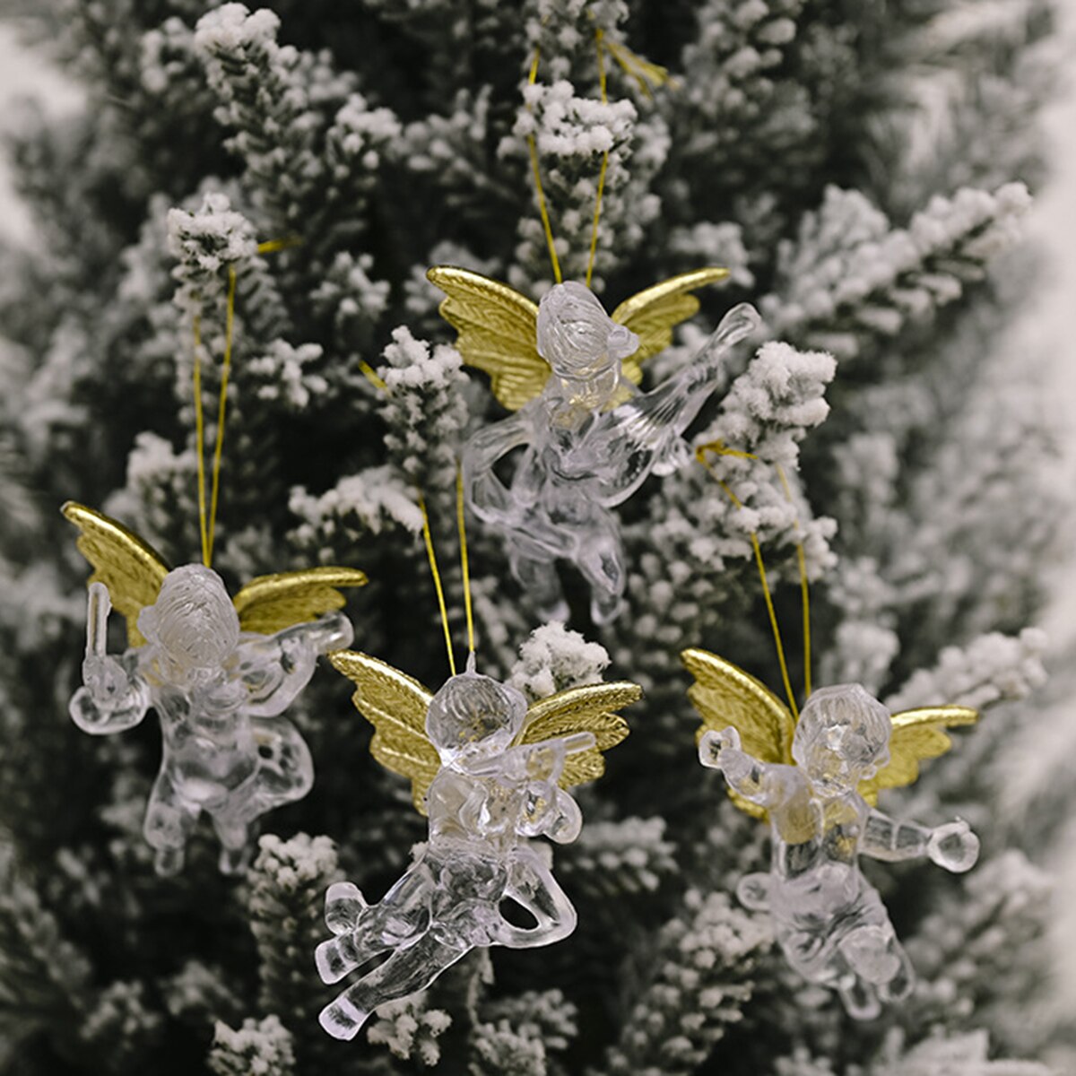 Christmas Transparent Angel Pendant Mini Acrylic A... – Grandado