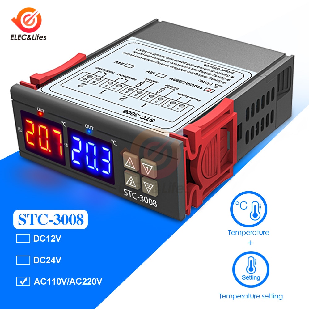 2 Way LED Digital Temperature Controller Thermosta... – Vicedeal