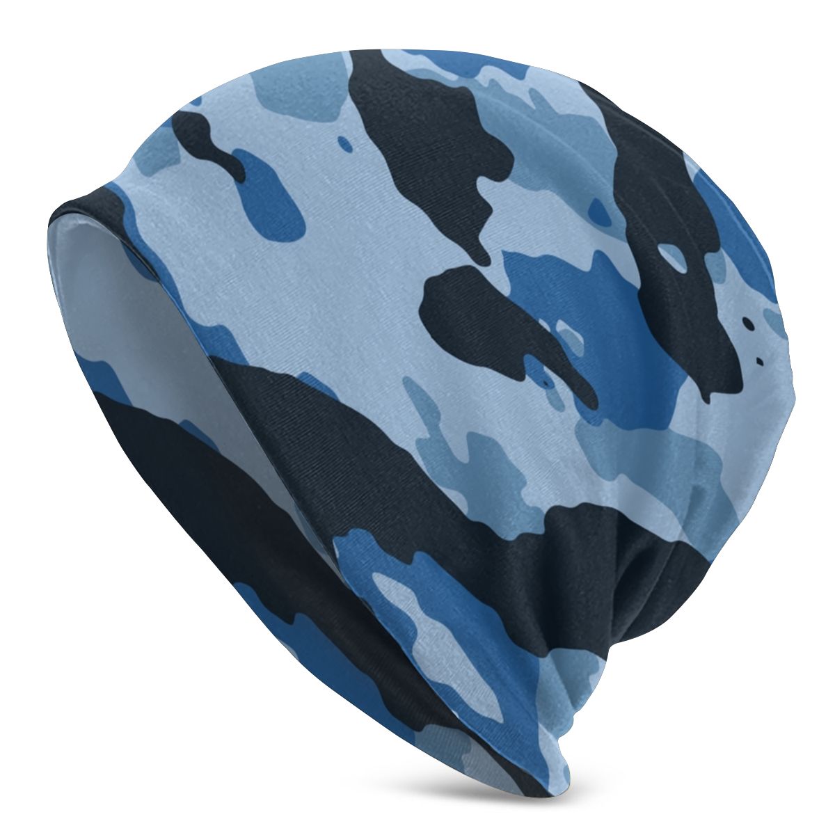 Light Blue Camo Camouflage Hats Goth Outdoor Beani... – Grandado