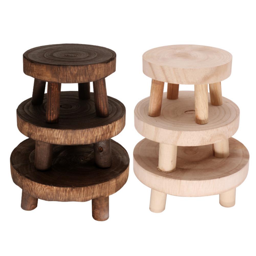 Wooden Plant Stand Flower Pot Base Holder Stool In... – Grandado